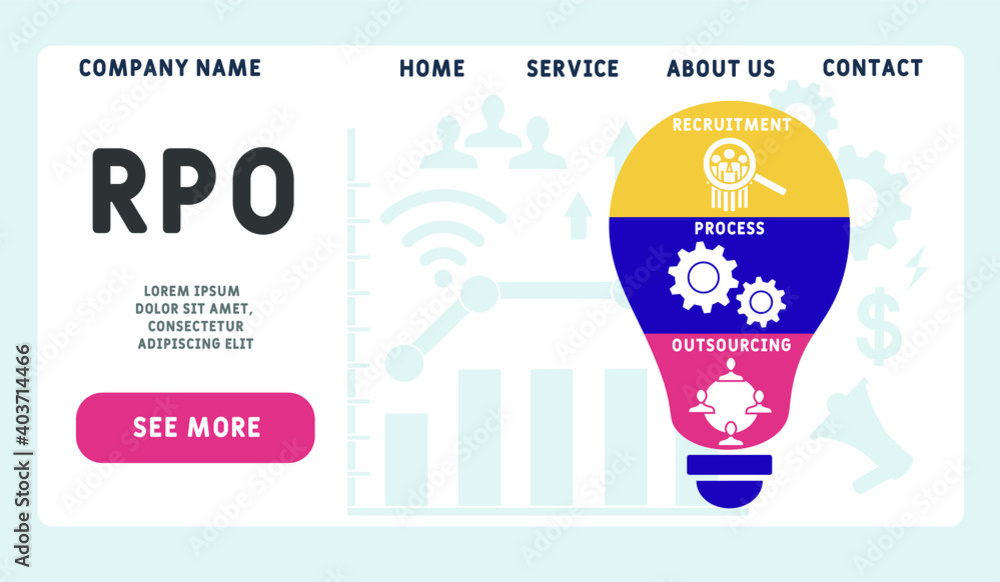 Vector website design template . RPO - Recruitment Process Outsourcing ...
