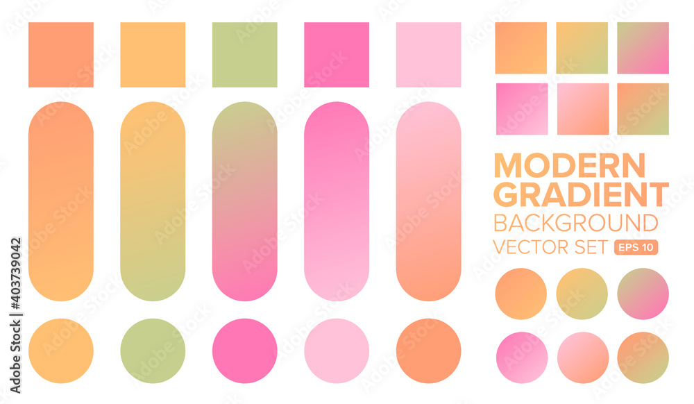 Vector Gradient Background. Set of gradient vector eps file. UX UI ...