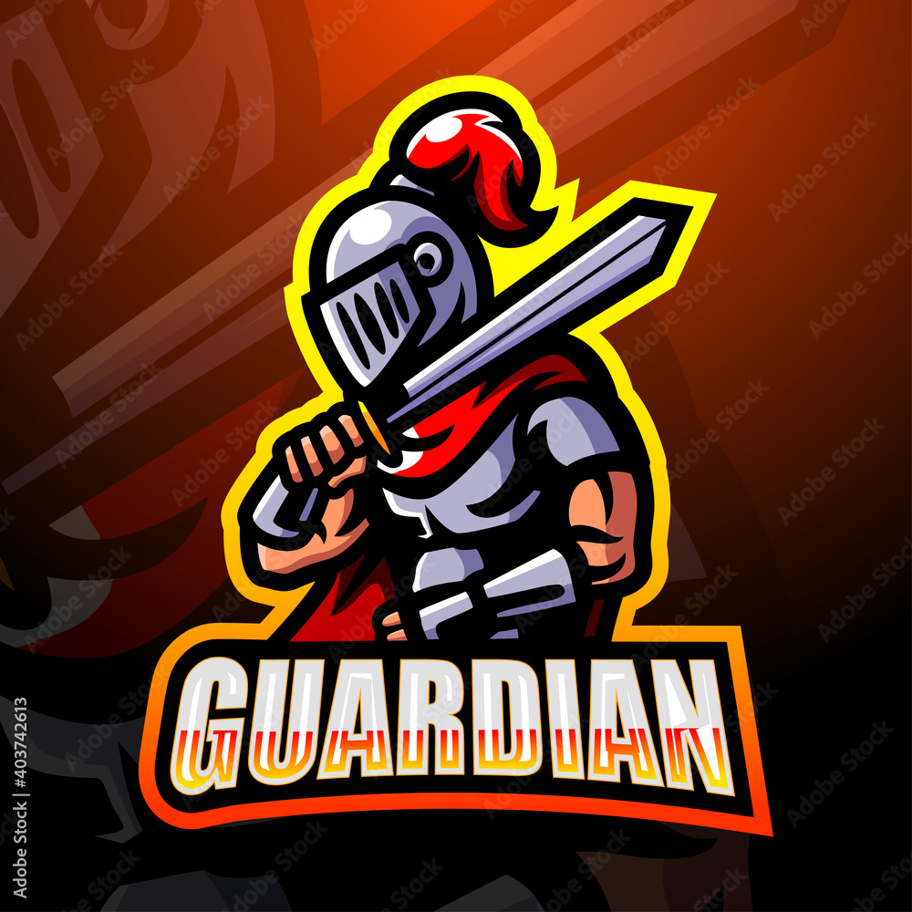 Guardian mascot esport logo design Stock Vector | Adobe Stock