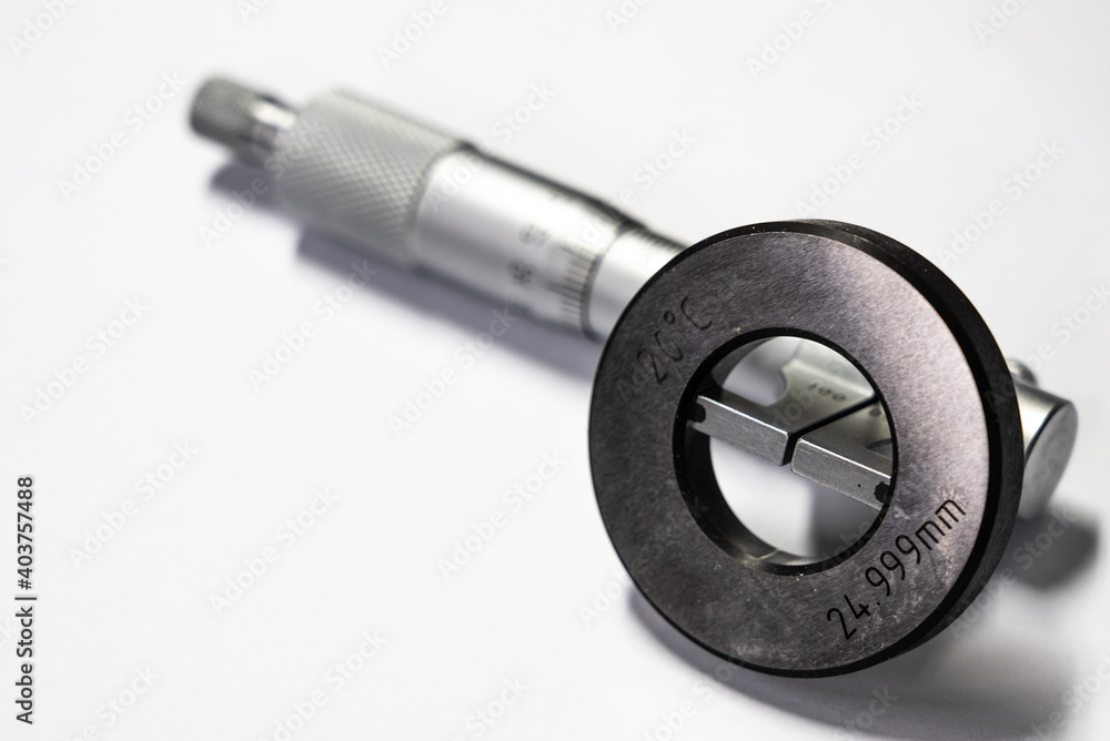 High precision measurement tools in a mechanics plant, caliper ...