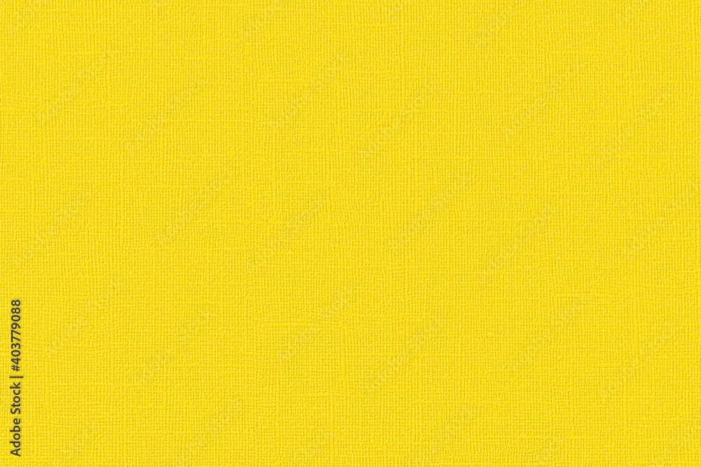 Color of the year 2021 illuminating yellow. Linen texture of ...