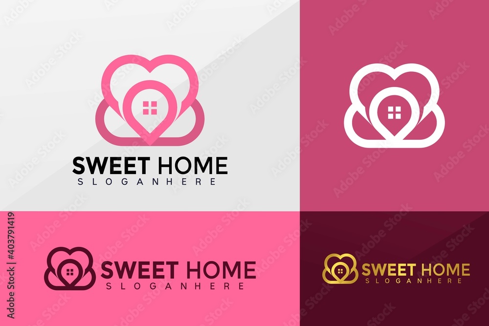 Sweet Home logo vector, Love House Logos design, modern logo, Logo ...