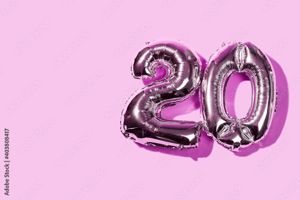 number-shaped balloons forming the number 20 Stock Photo | Adobe Stock