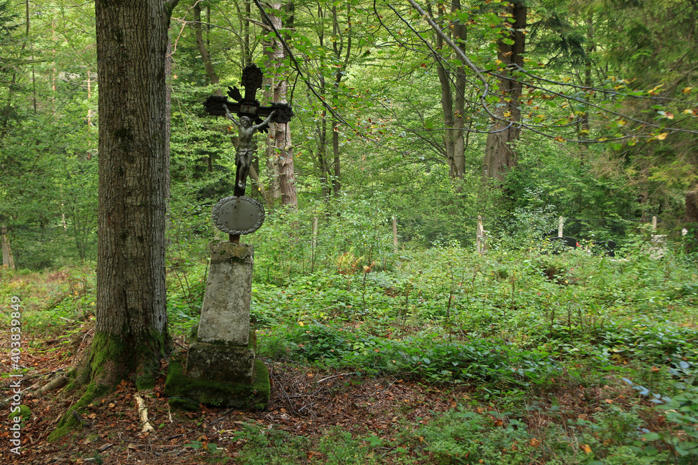 Old cemetery with many vampire burial in Jawornik - former and ...