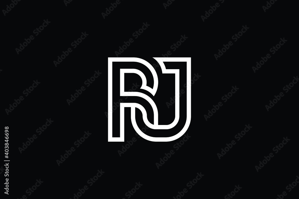 Photo RJ logo letter design on luxury background, Fin House | Posters ...