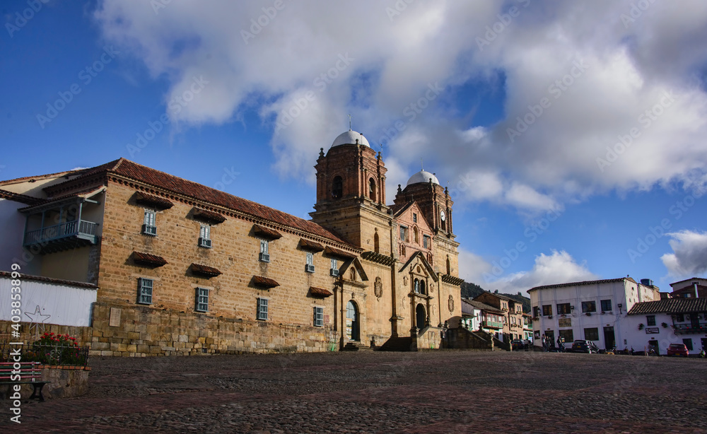 The Convento de los Franciscanos monastery and Basílica Menor in Monguí ...