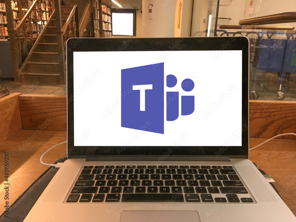 Microsoft teams logo editorial illustrative Stock Photo | Adobe Stock