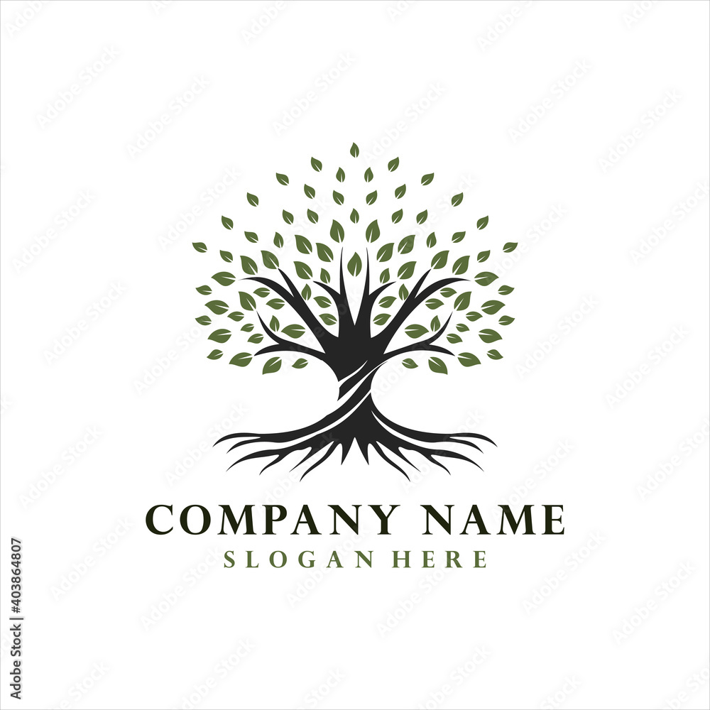 tree logo inspiration.modern design.vector illustration concept, Green ...