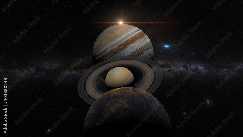 Planetary alignment,mercury meets saturn and jupiter in the evening sky ...