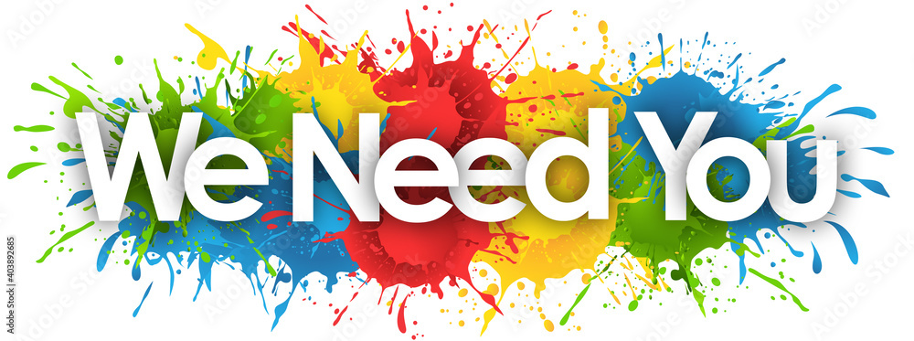 we need you in splash’s background Stock Illustration | Adobe Stock