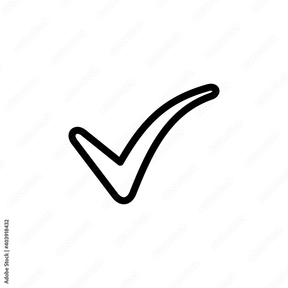 Check mark vector. Check mark icon. Tick mark symbol vector Stock ...