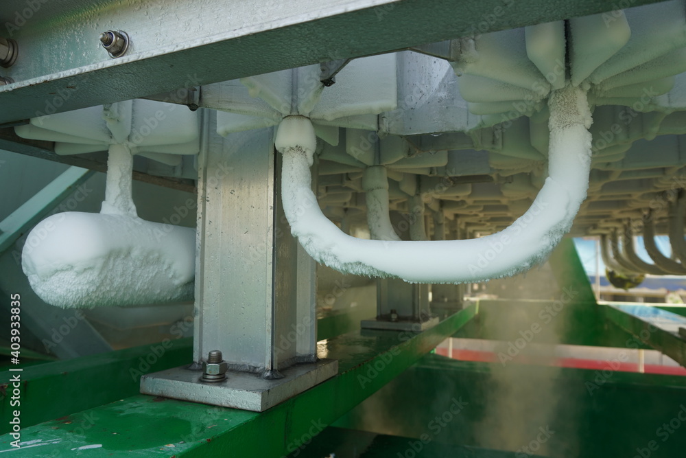 liquid nitrogen pipe and leakage or blowing from nitrogen tank car at ...