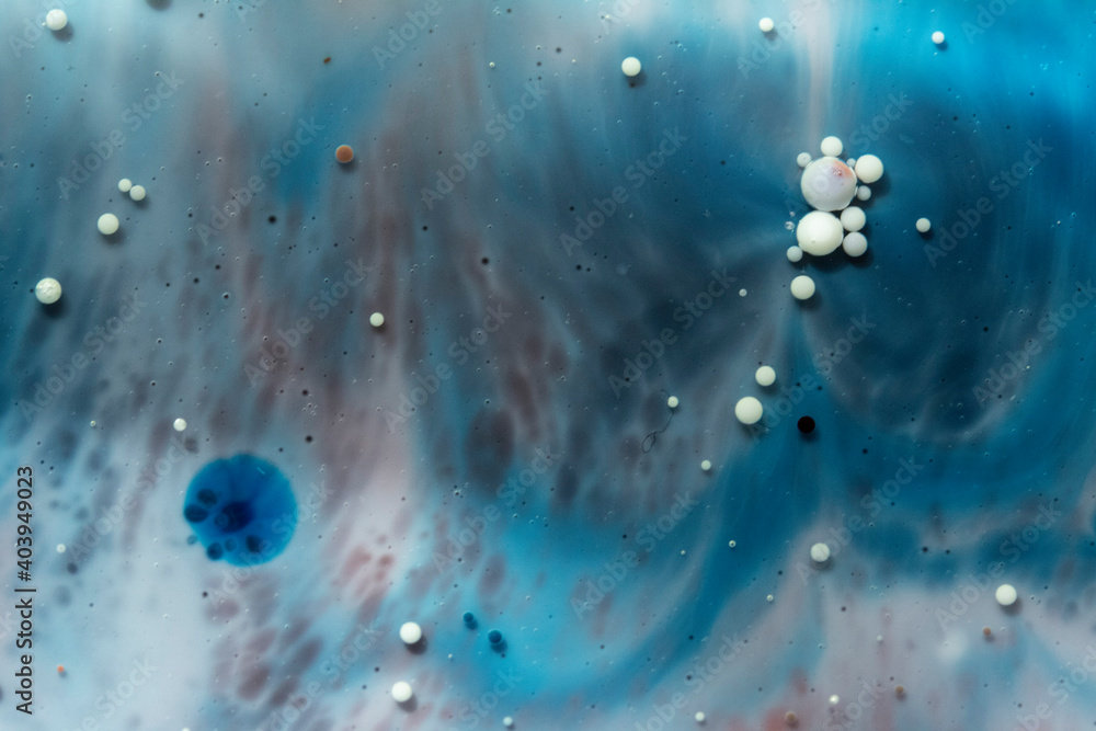Painted Galaxy Art Created in Oil and Milk. Galaxies evolve in this ...