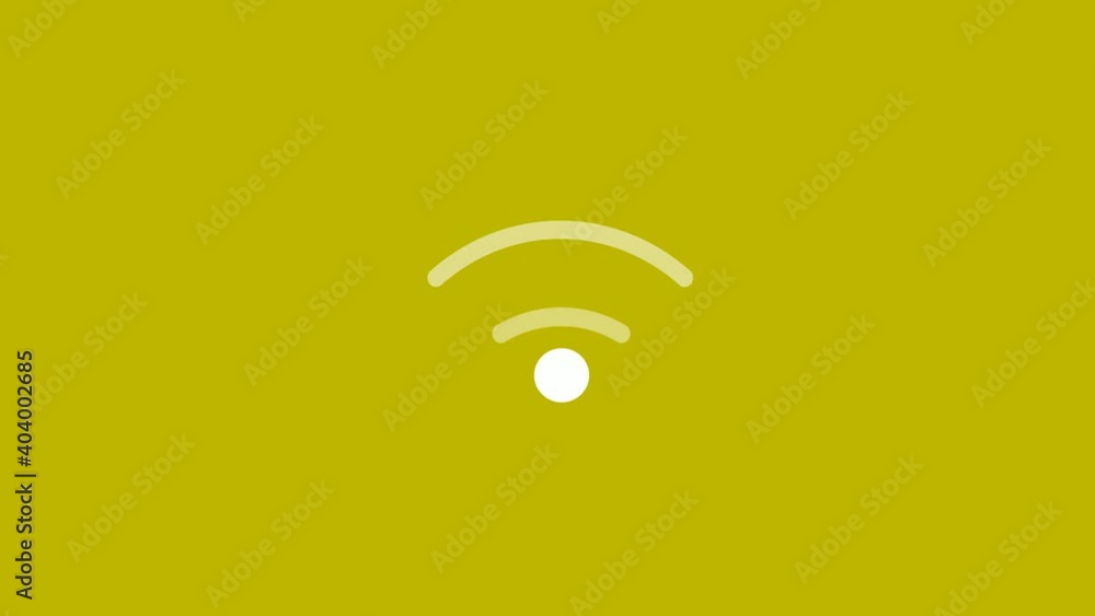 Vidéo Stock White color wireless wifi signal animated on yellow ...
