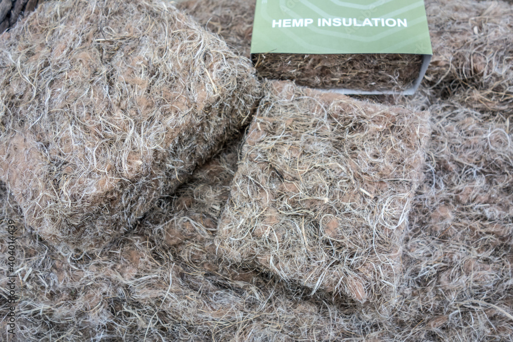 Natural hemp fiber boards for insulation of roofs, ceilings, floors and ...