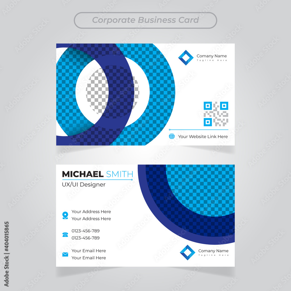 Modern presentation card with the company logo. Vector business card ...