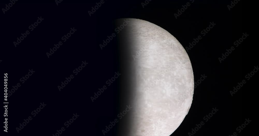 Full Revolution Around the Moon. The camera moves in the orbit of the ...