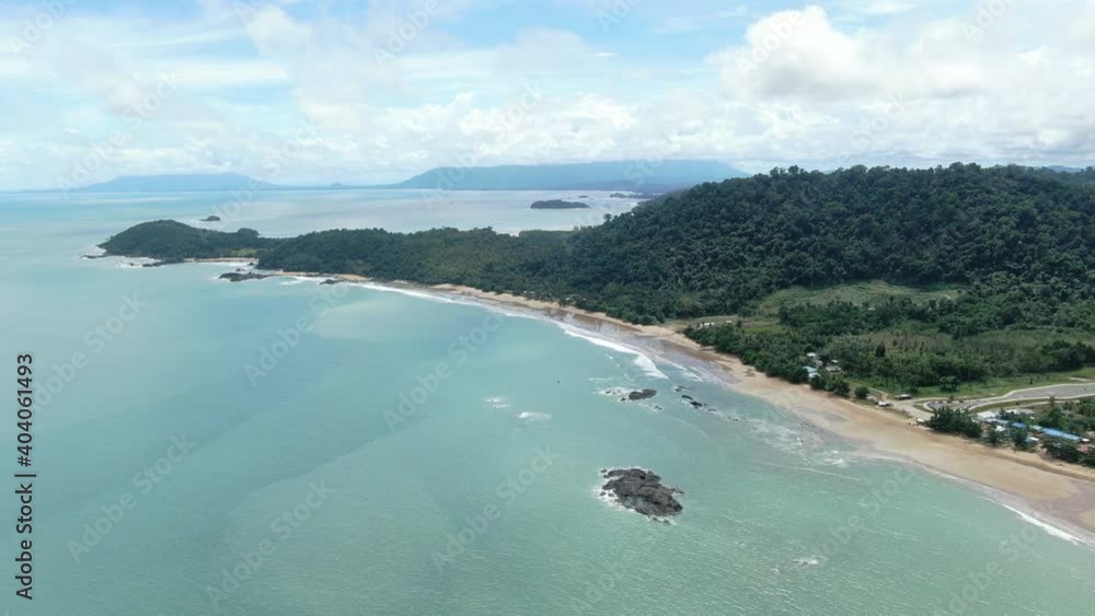 The Telok / Teluk Melano Coastline and Beach at the most southern tip ...