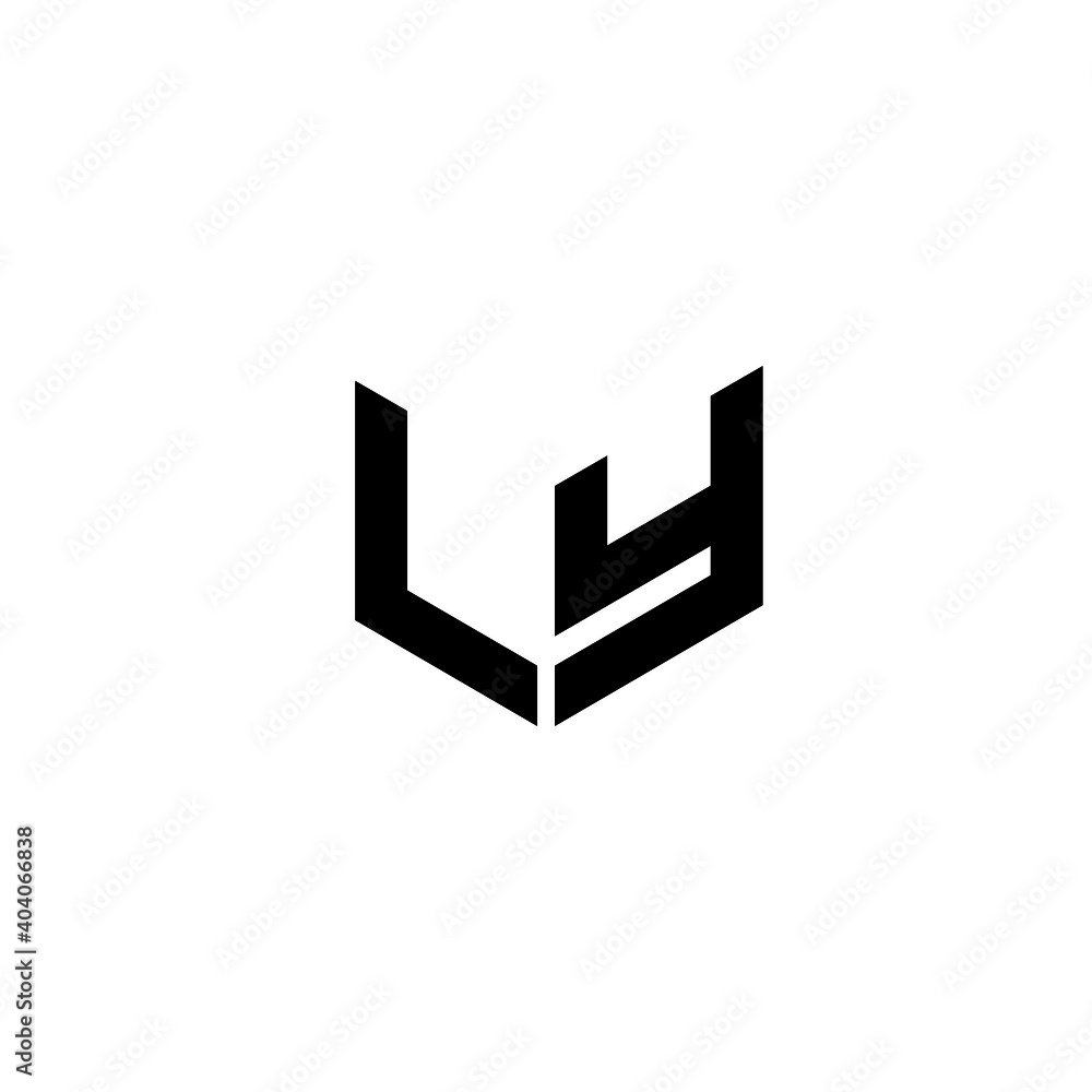 LY letter logo design with white background in illustrator, vector logo ...