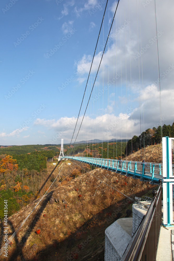 Mishima Skywalk, a 400m long pedestrian suspension bridge in Mishima ...