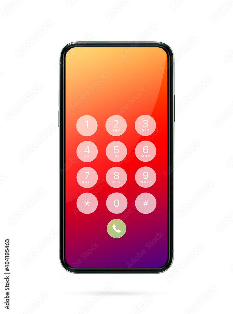 Display Keypad with numberst for mobile phone.Keypad for template in ...