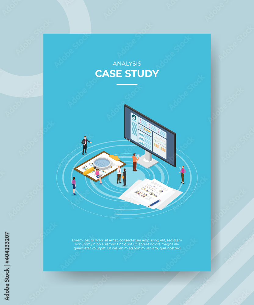 case study concept for template banner and flyer for printing with ...