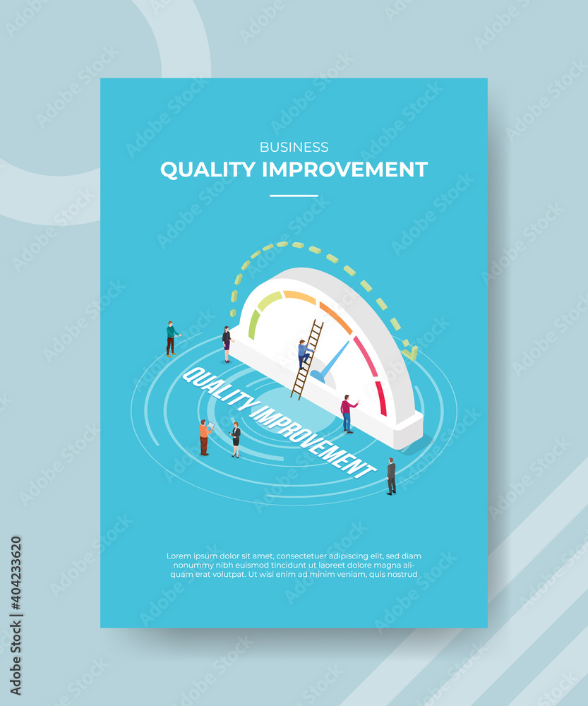 Poster quality improvement concept for template banner and flyer for ...