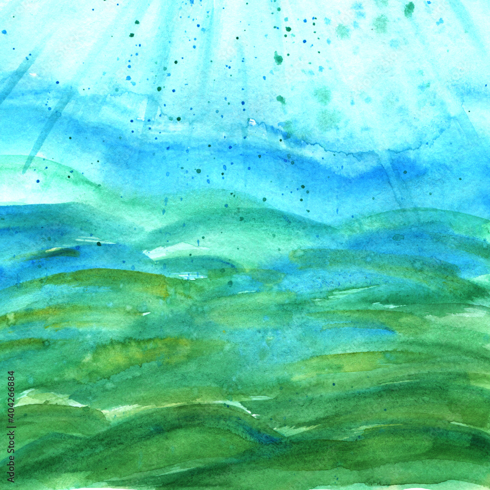 Sea background, Ocean, Water, Blue water, Watercolor water, Splashes ...