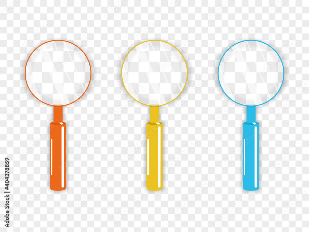 Modern design of the magnifying glass created for the masking area ...