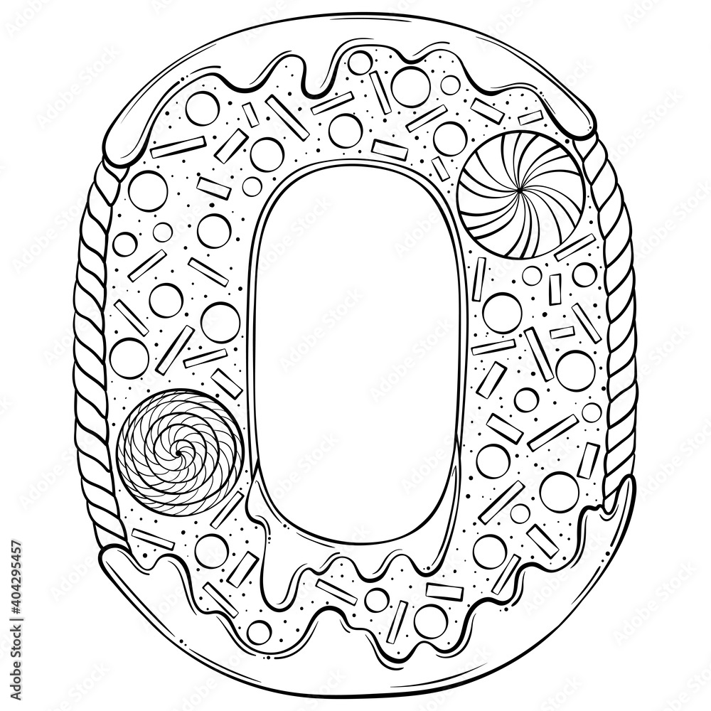 Serial number 0. Gingerbread Cookies in the form of number zero ...