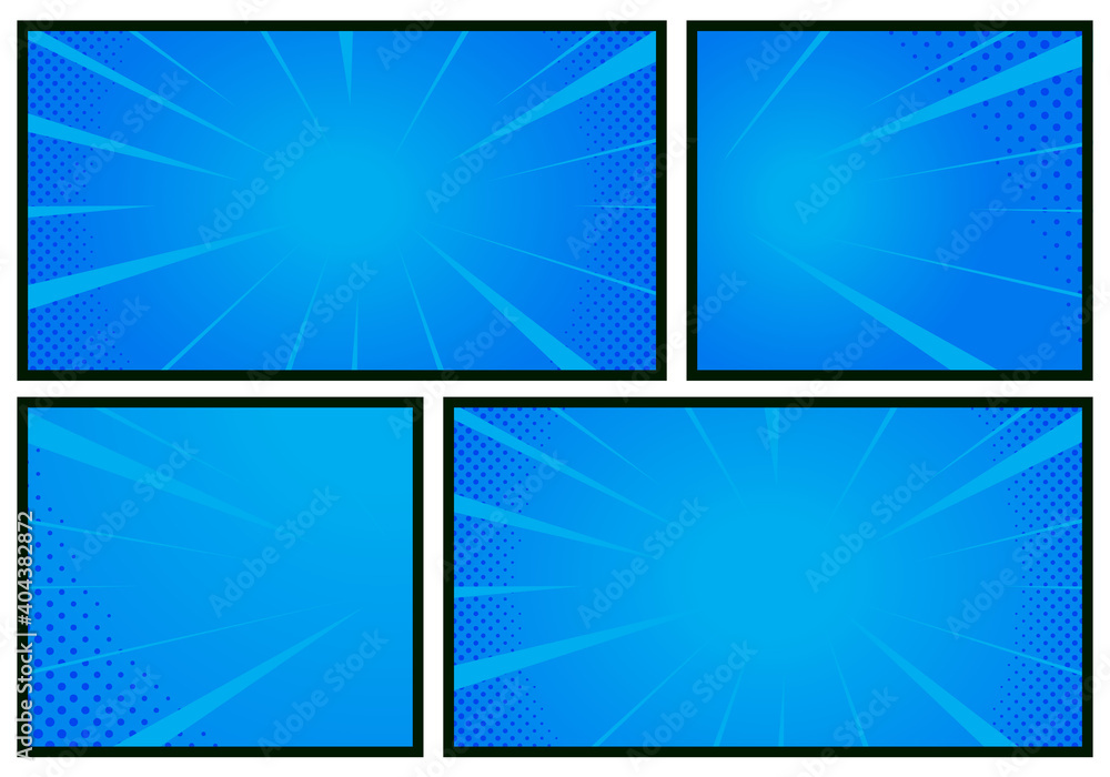 blue Comic Strip landscape Design for your comic Stock Vector | Adobe Stock