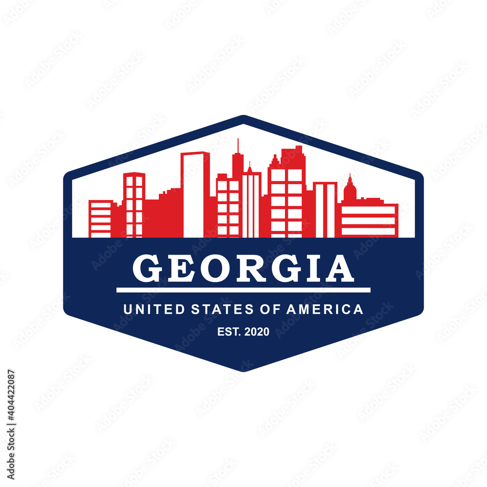 atlanta skyline vector , georgia skyscraper logo Stock Vector | Adobe Stock