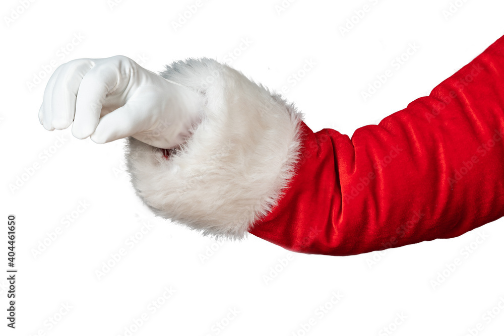 Santa Claus hand isolated on white background Stock Photo | Adobe Stock