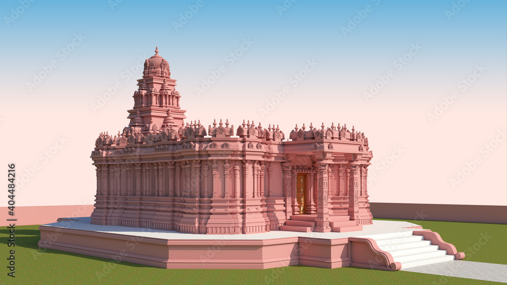 Dravidian Temple Stock Illustration | Adobe Stock
