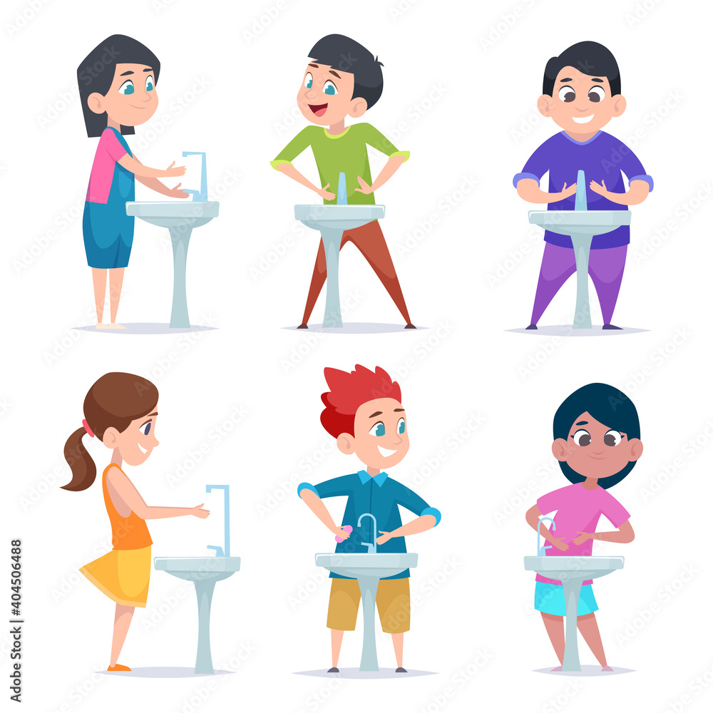 Kids Wash Hands Clip Art