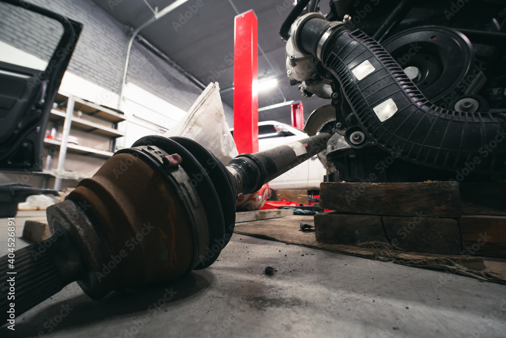 The engine, from the vehicle, is located separately from the car ...