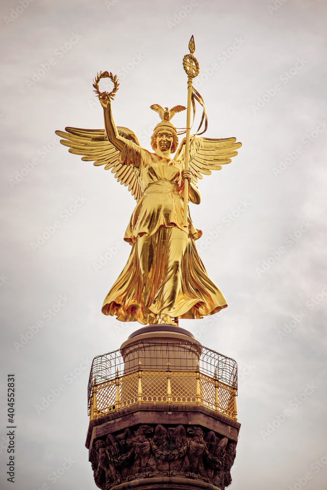 Bronze sculpture of Victoria, the Roman goddess of victory located at ...