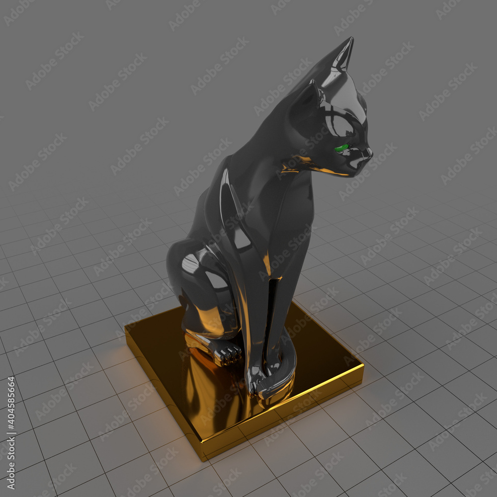 Art deco cat Stock 3D asset | Adobe Stock