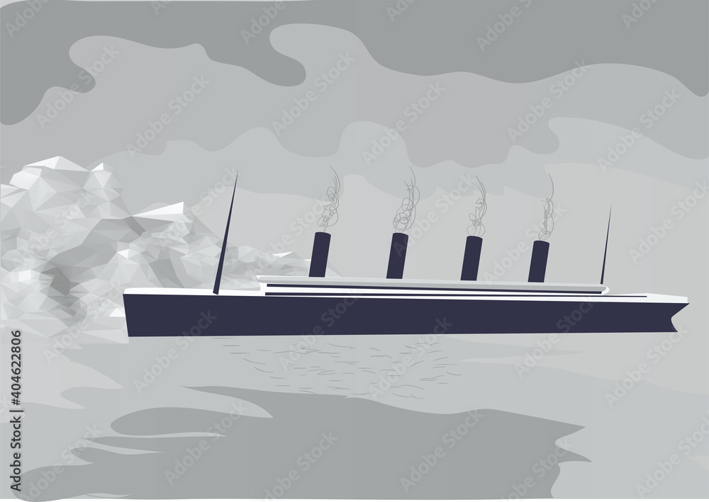 titanic abstract illustration Stock Vector | Adobe Stock