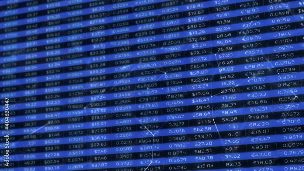 Abstract blue business chart with blurry motion lines background. Data ...