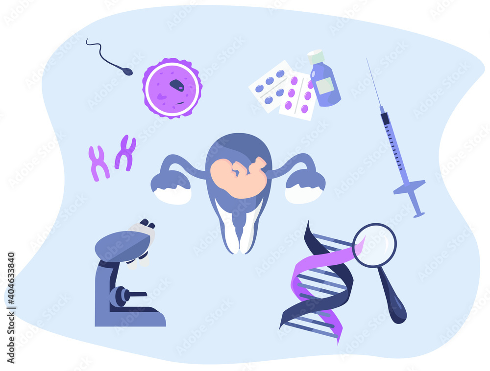 Embryo Fetus in Laboratory.In Vitro Fertilization.Dna Engineering ...