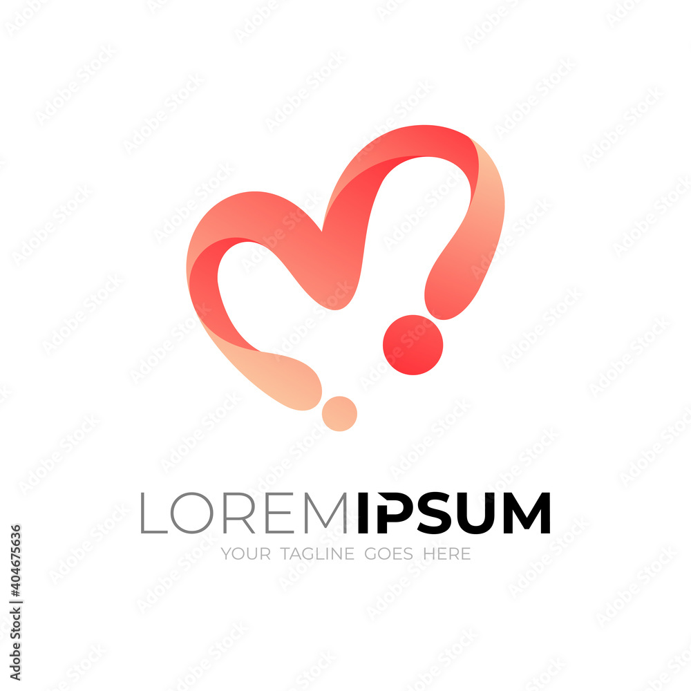 Love logo with letter M logo template, Love red logo Stock-Vektorgrafik ...