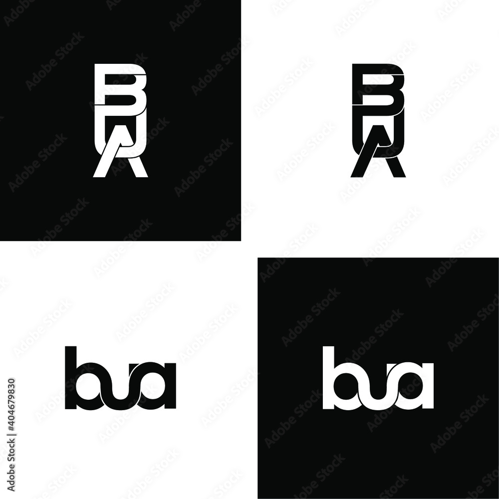 bua letter original monogram logo design Stock Vector | Adobe Stock