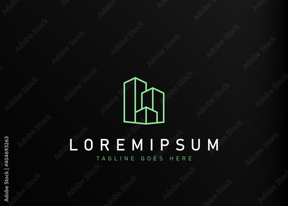 Building construction logo design. Vector illustration of abstract ...