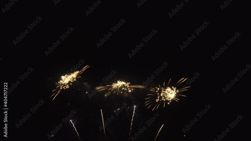 Footage B roll of Real Fireworks on night backgrounds. abstract real ...
