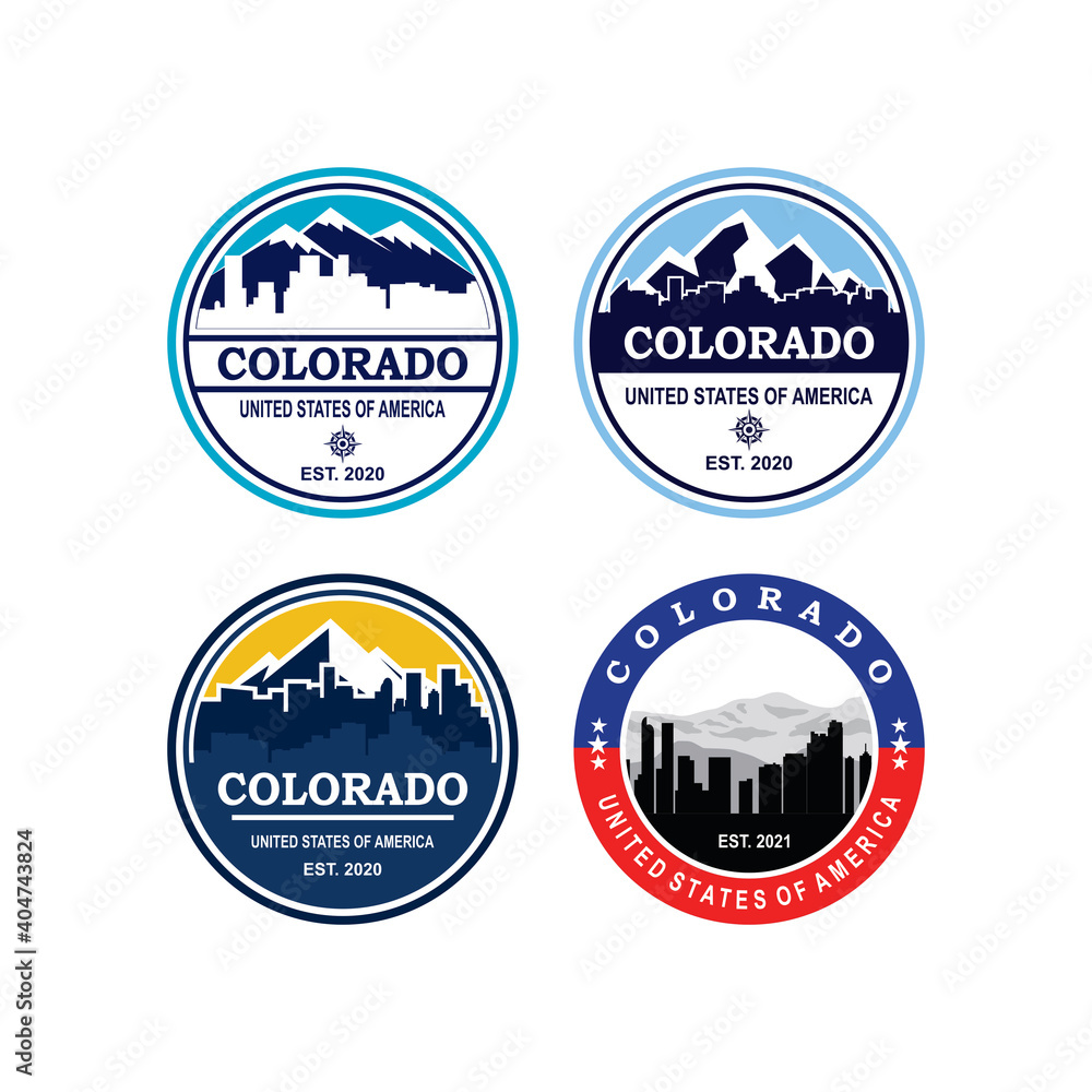 colorado skyline vector , colorado skyscraper logo Stock Vector | Adobe ...