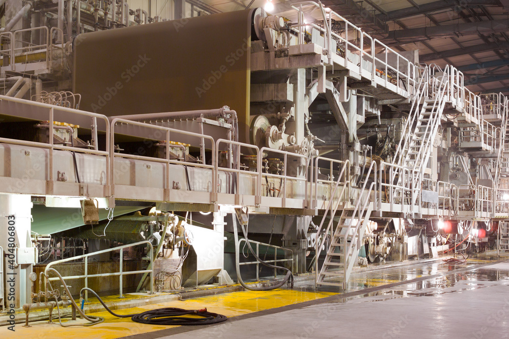 Paper mill plant. Stock Photo | Adobe Stock