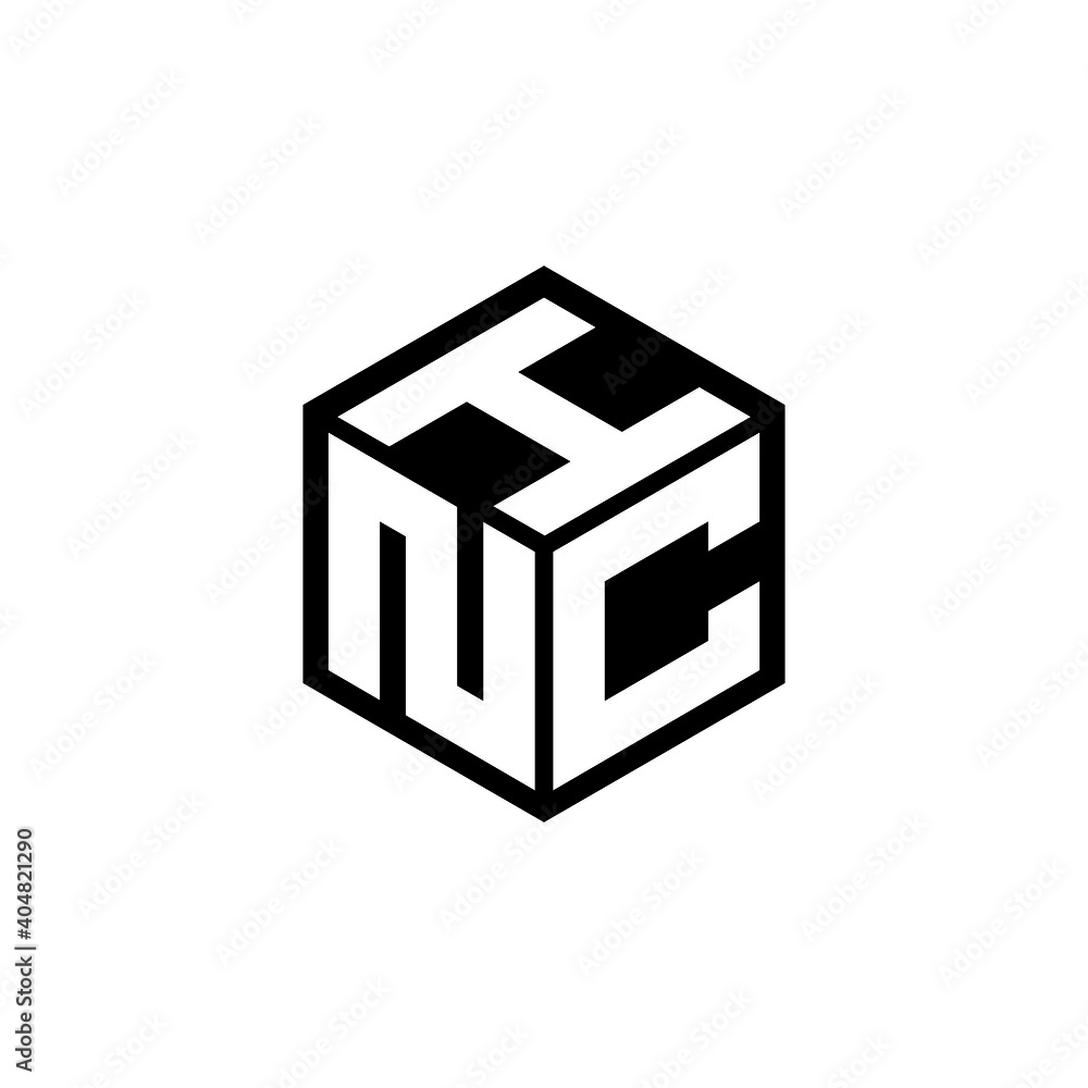 NCI letter logo design with white background in illustrator, cube logo ...