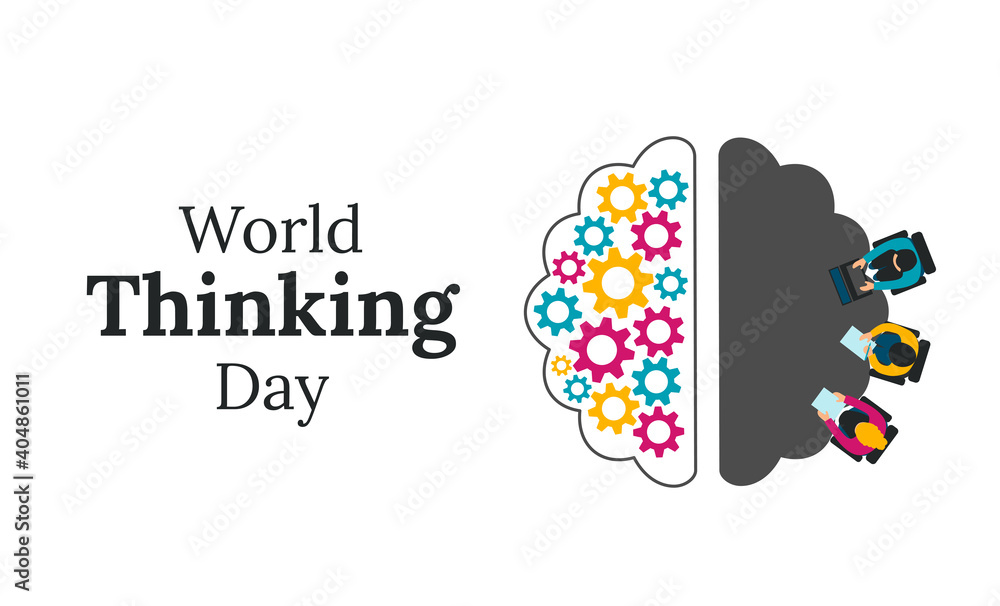 World thinking day. Poster, banner, flyer, placard concept design ...
