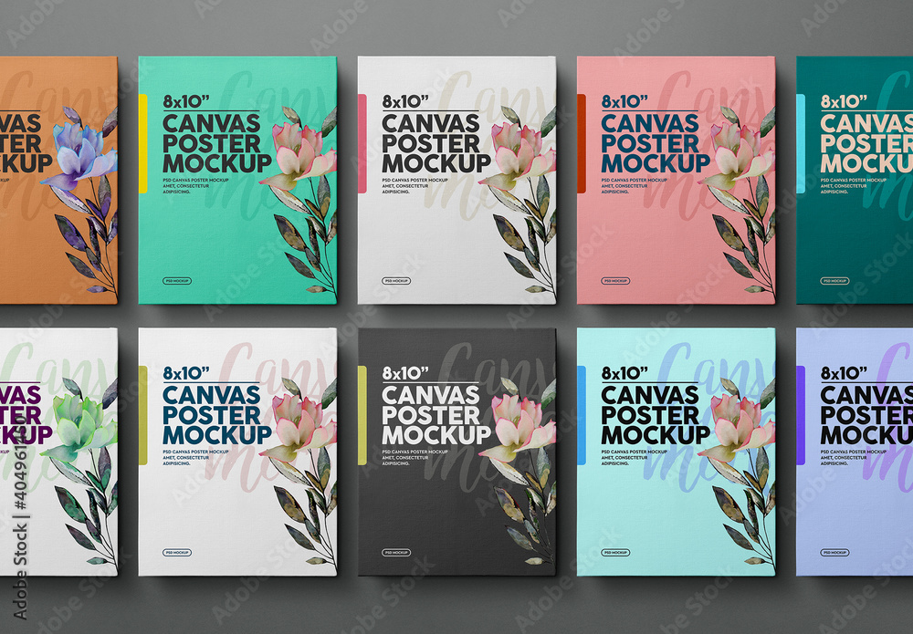 Canvas Mockup Set Stock Template | Adobe Stock